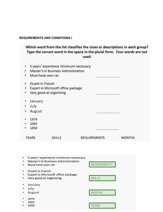 Professional English. Module 1. Exercises | PDF