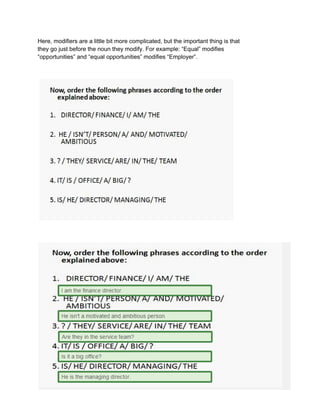Professional English. Module 1. Exercises | PDF