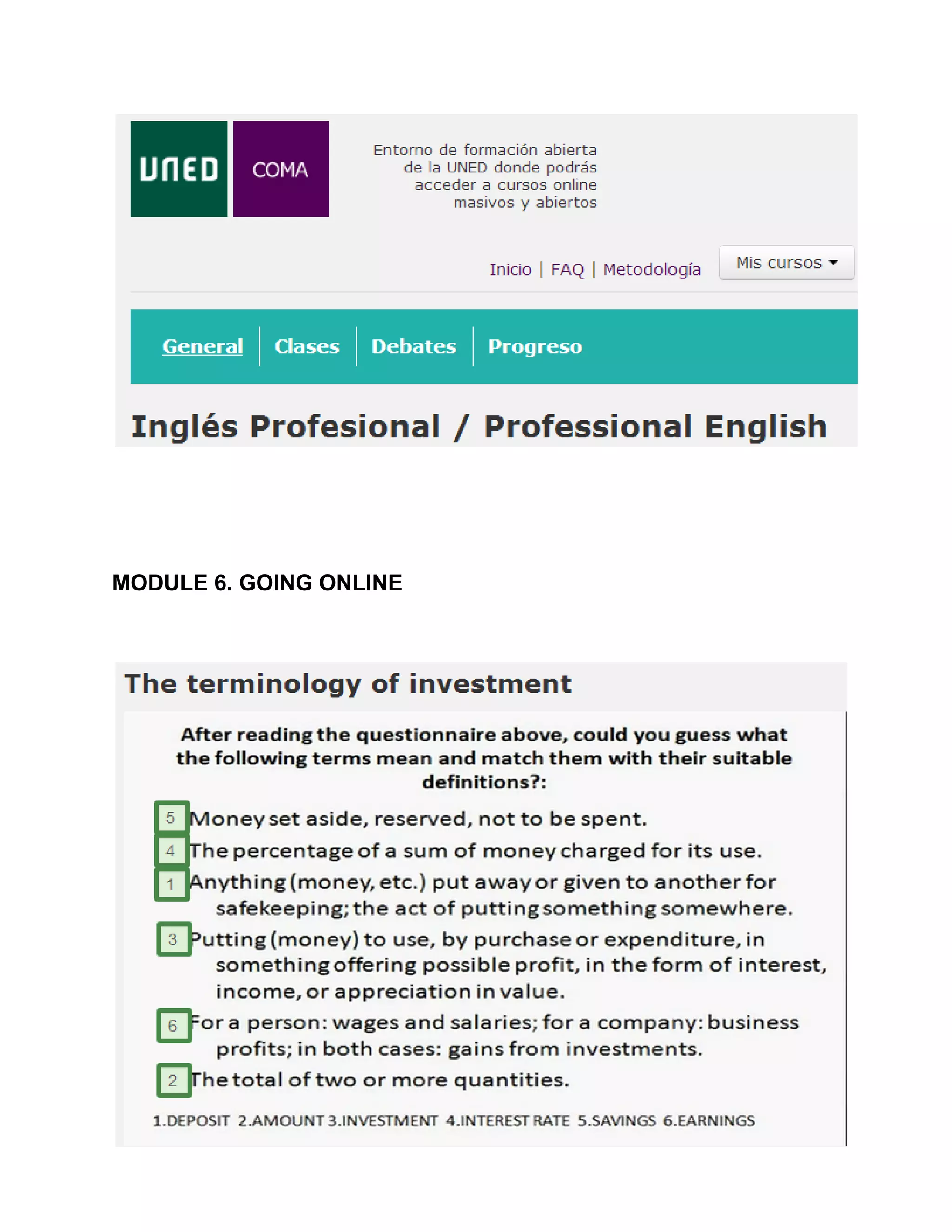 Professional English. Module 6. Exercises | PDF