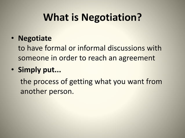 Negotiation | PPT