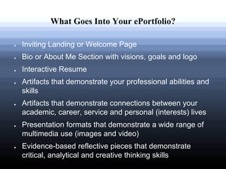 ePortfolios and Your Career | PPT
