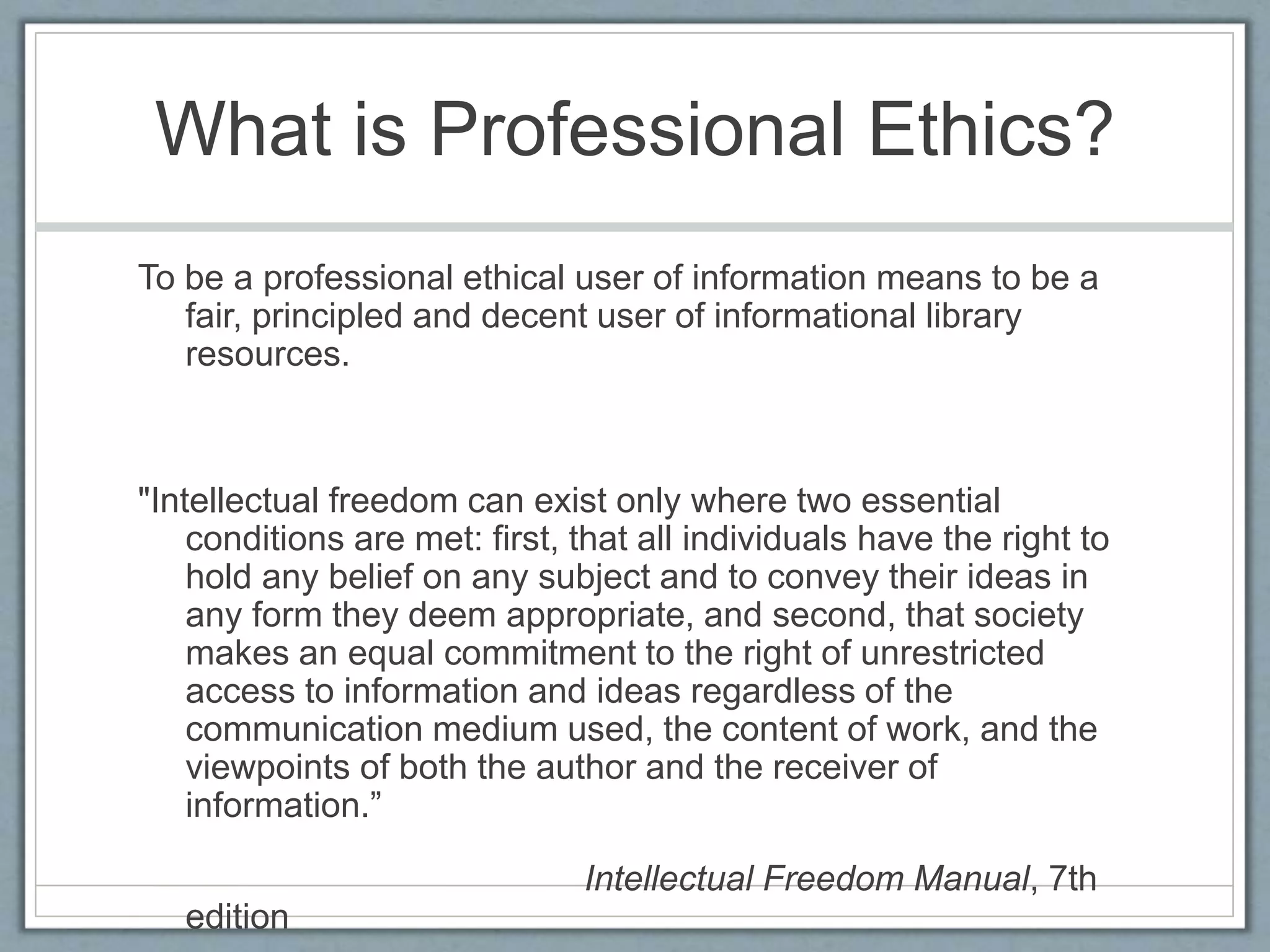Professional ethics | PPT