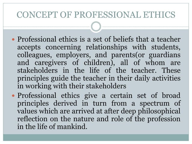 Professional ethics | PPTX | Law
