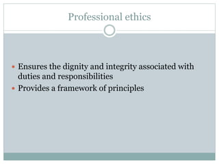 Professional ethics | PPTX