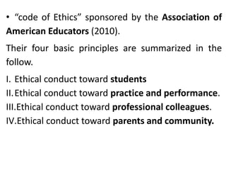 Professional Ethics for Teachers | PPT