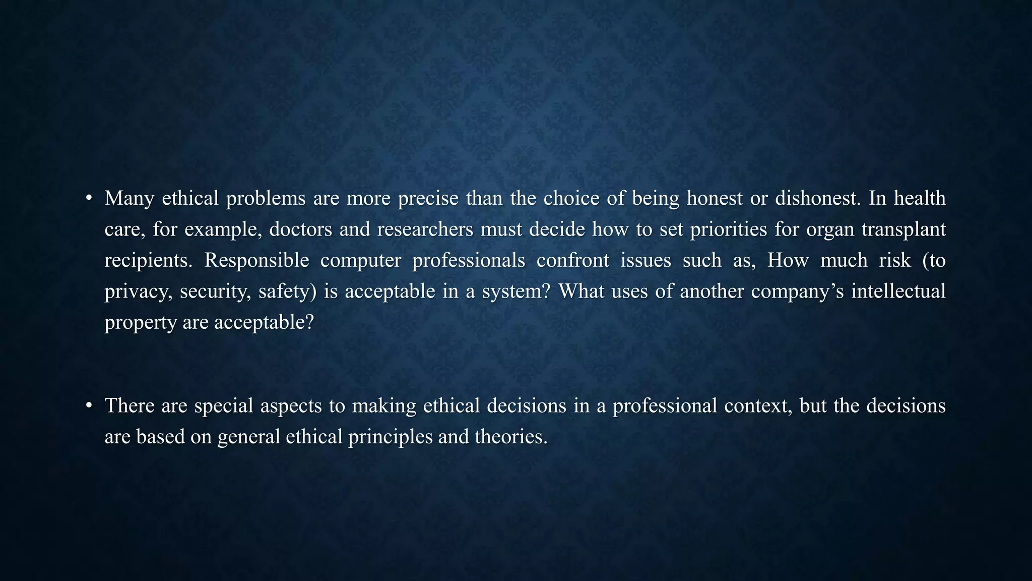 Professional ethics and responsibilities | PPTX