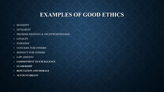 Professional ethics and responsibilities | PPTX