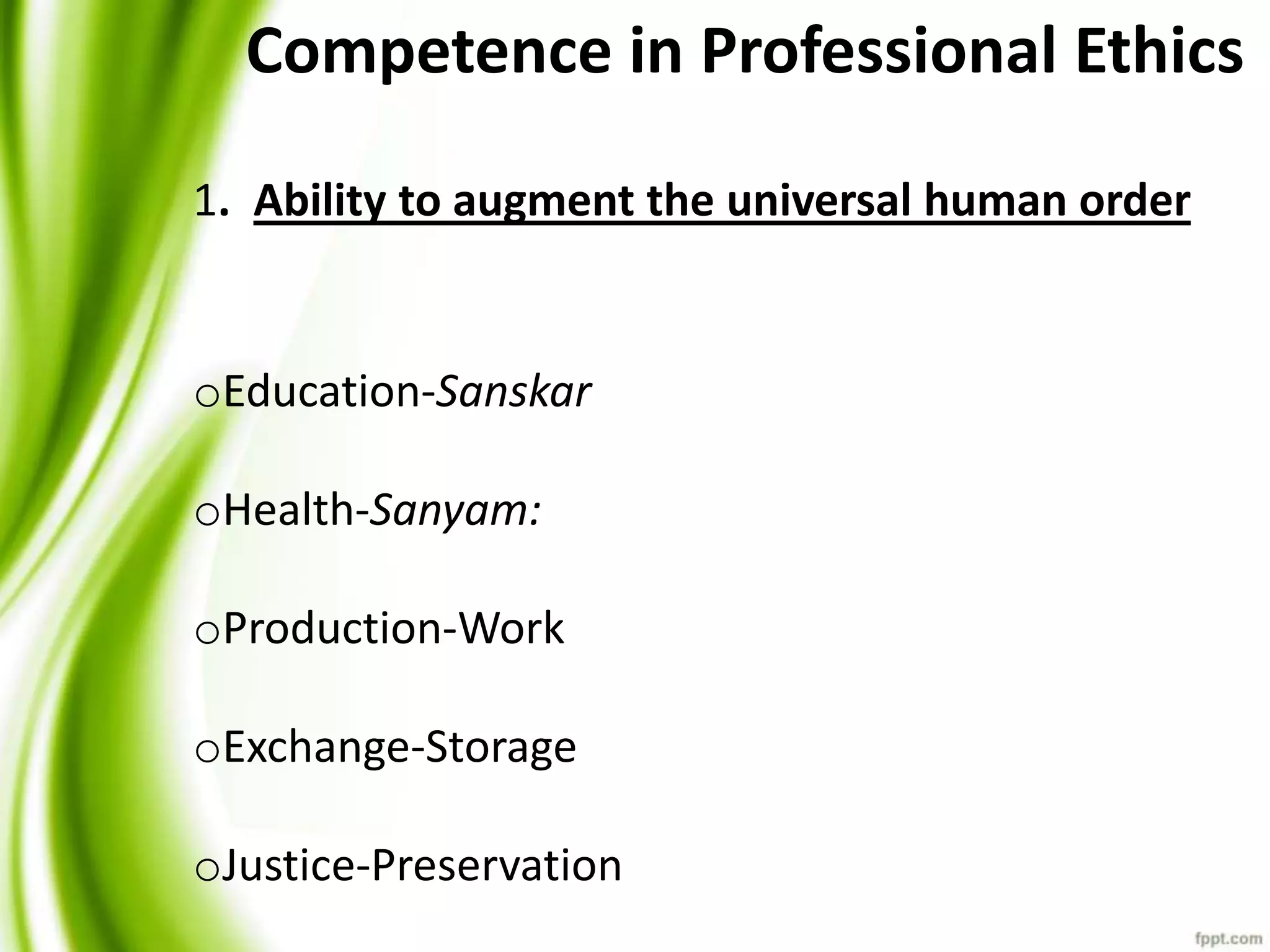 Competence in Professional Ethics | PPTX
