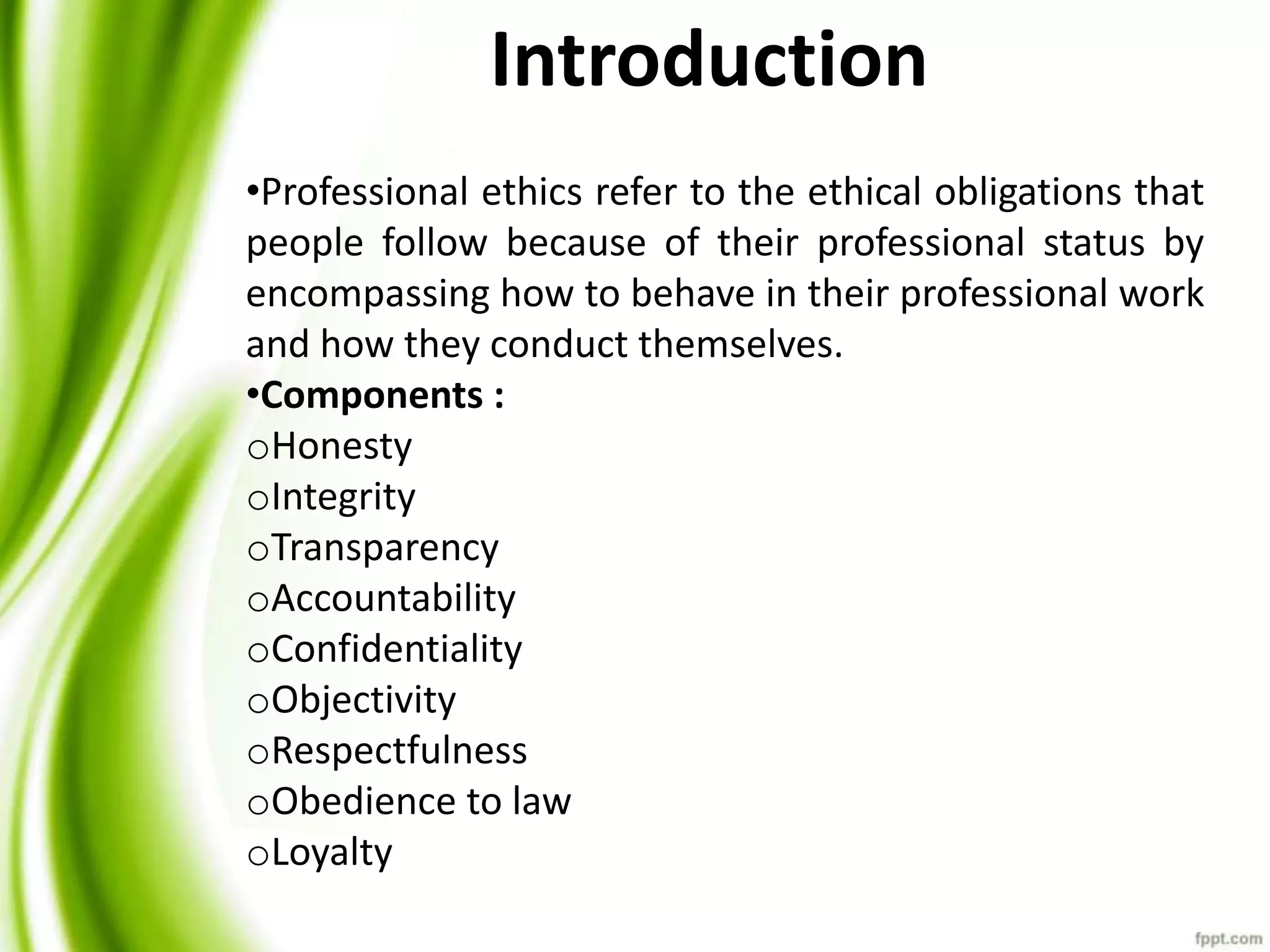 Competence in Professional Ethics | PPTX