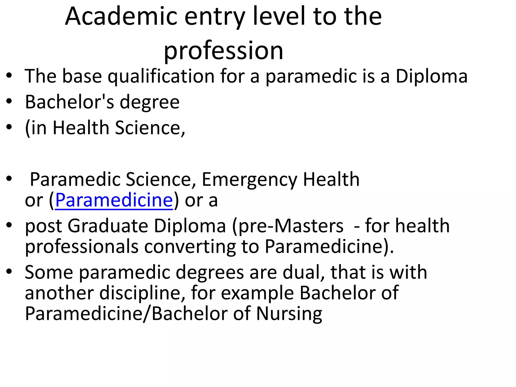 ethics of paramedics | PPTX