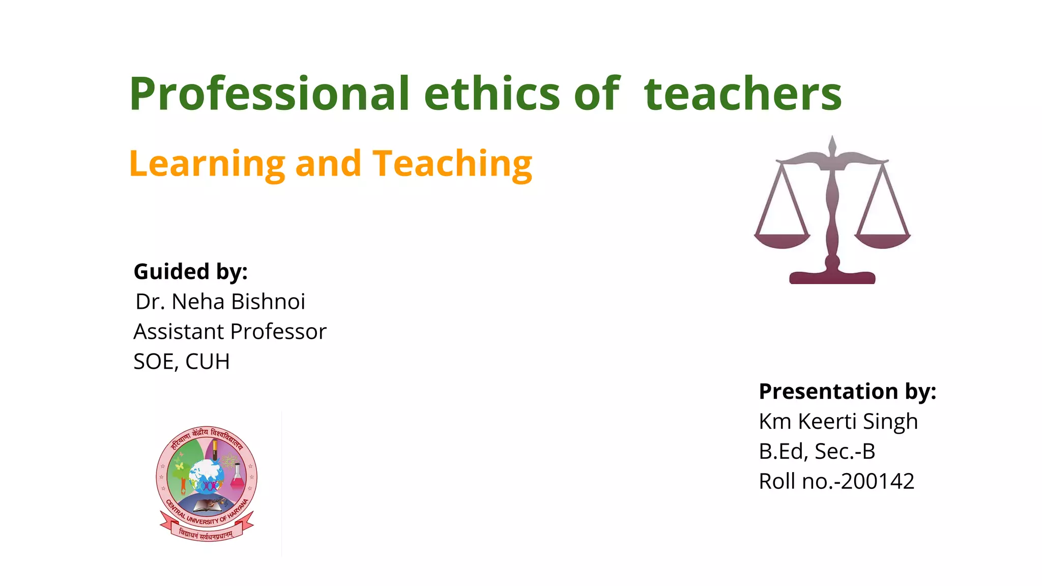 Professional ethics of teachers km keerti singh | PDF