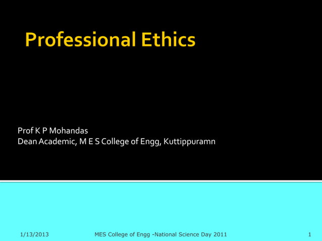 Professional ethics profmohandas | PDF