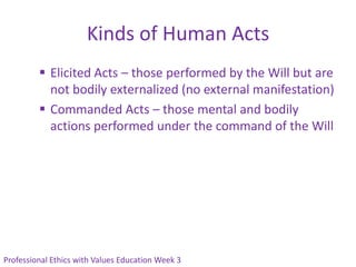 Professional ethics with values education week 3 | PPTX