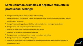 Professional ETIQUETTE in corporate world | PPTX