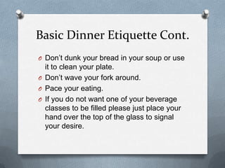Professional Etiquette Dinner | PPT