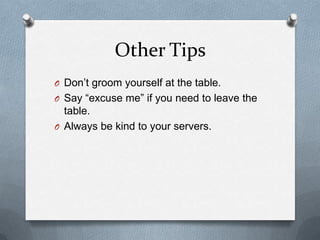 Professional Etiquette Dinner | PPT
