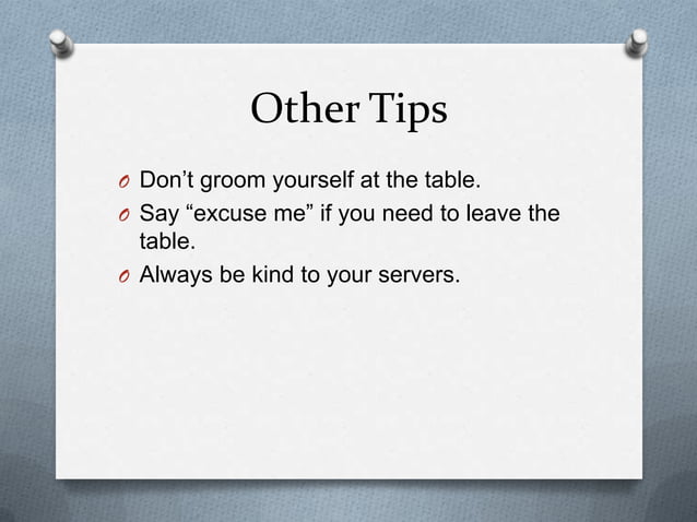 Professional Etiquette Dinner | PPT