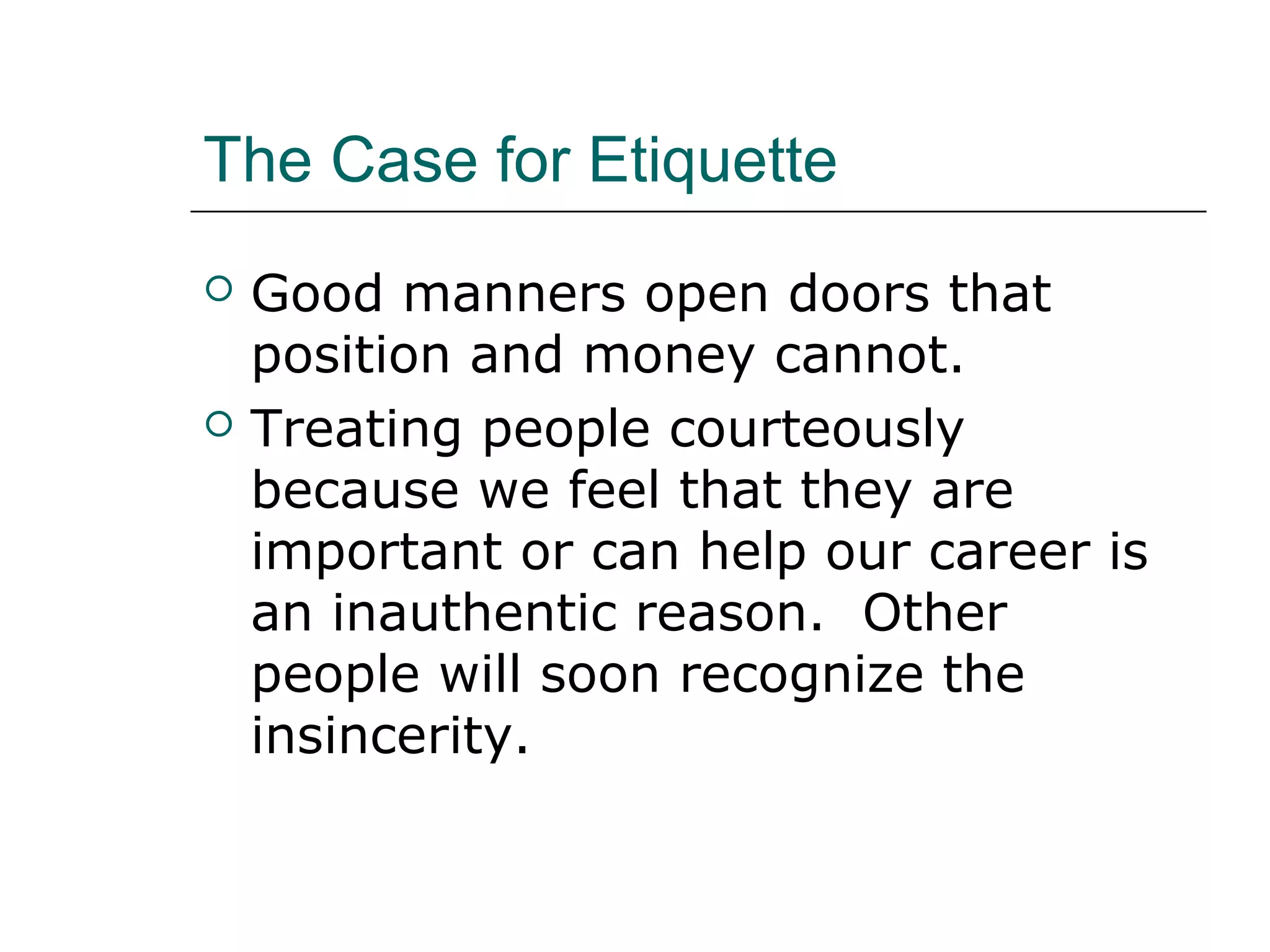 Professional etiquette short version | PPT