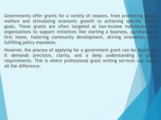 Professional Grant Writing Services - Your Key to Success with ...