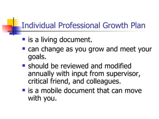 Professional growth plan | PPT