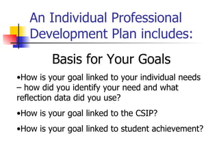 Professional growth plan | PPT