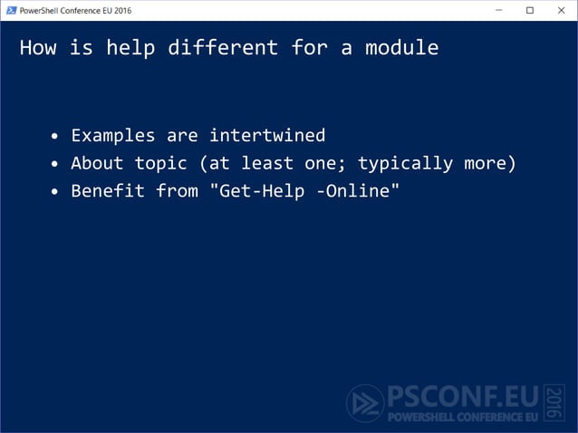 Professional Help for PowerShell Modules | PPT