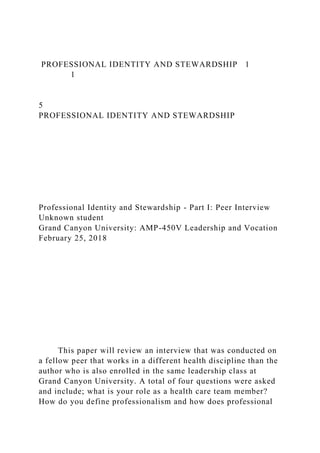 PROFESSIONAL IDENTITY AND STEWARDSHIP 1 1.docx