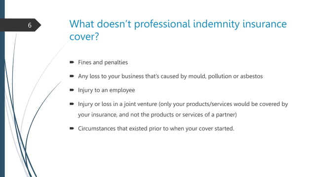 Professional indemnity | PPTX | Insurance | Personal Finance