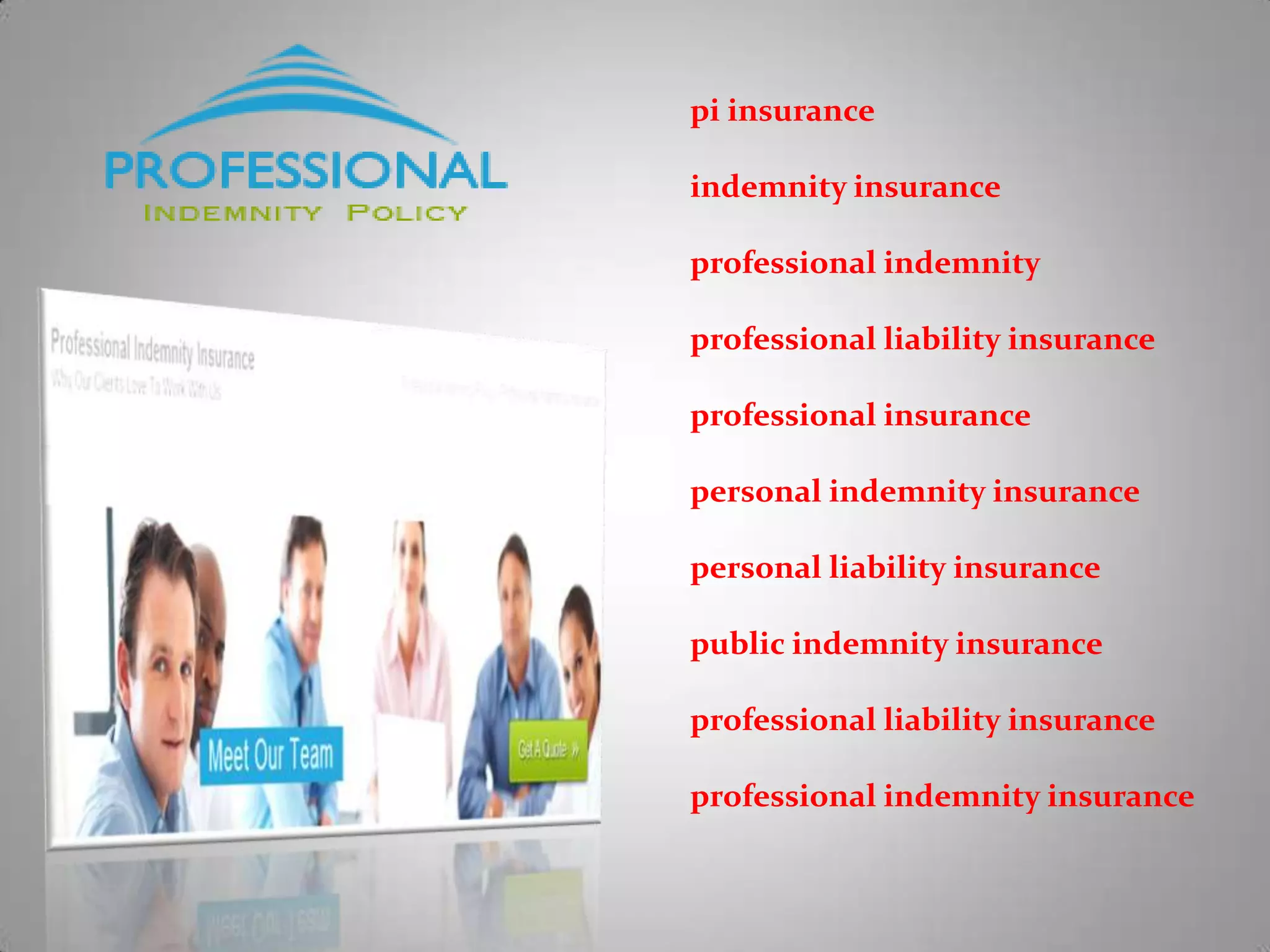 Professional indemnity insurance | PPTX