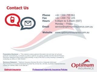 Professional indemnity insurance policies | PPTX