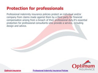 Professional indemnity insurance policies | PPTX