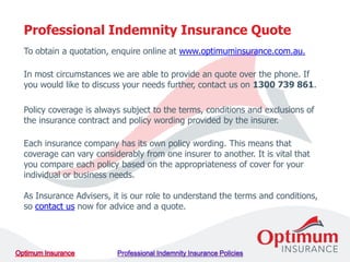 Professional indemnity insurance policies | PPTX