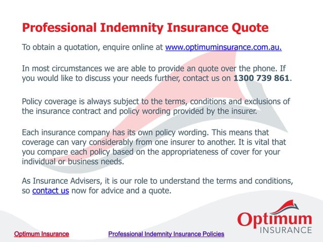 Professional indemnity insurance policies | PPTX | Motor Insurance ...