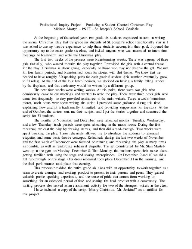 Professional inquiry project