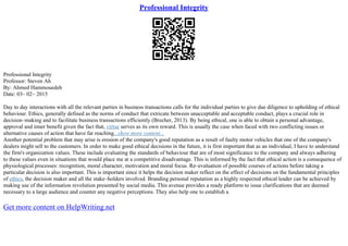 Professional Integrity | PDF