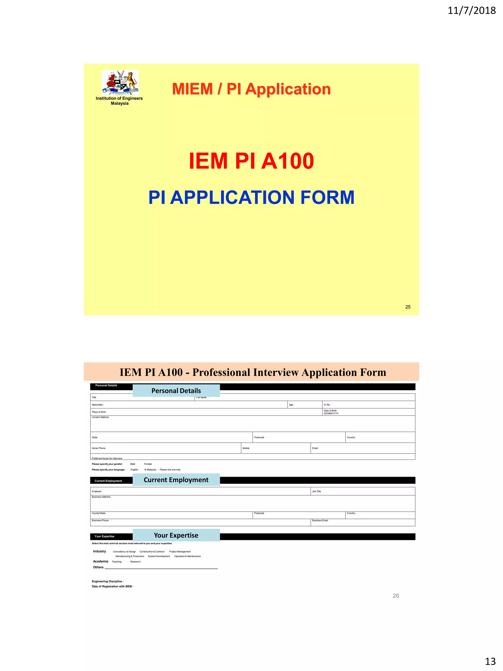 Route to Professional Engineer through IEM/BEM in Malaysia. | PDF
