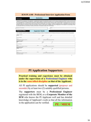 Route to Professional Engineer through IEM/BEM in Malaysia. | PDF