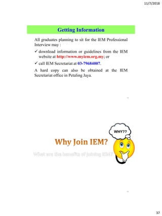 Route to Professional Engineer through IEM/BEM in Malaysia. | PDF
