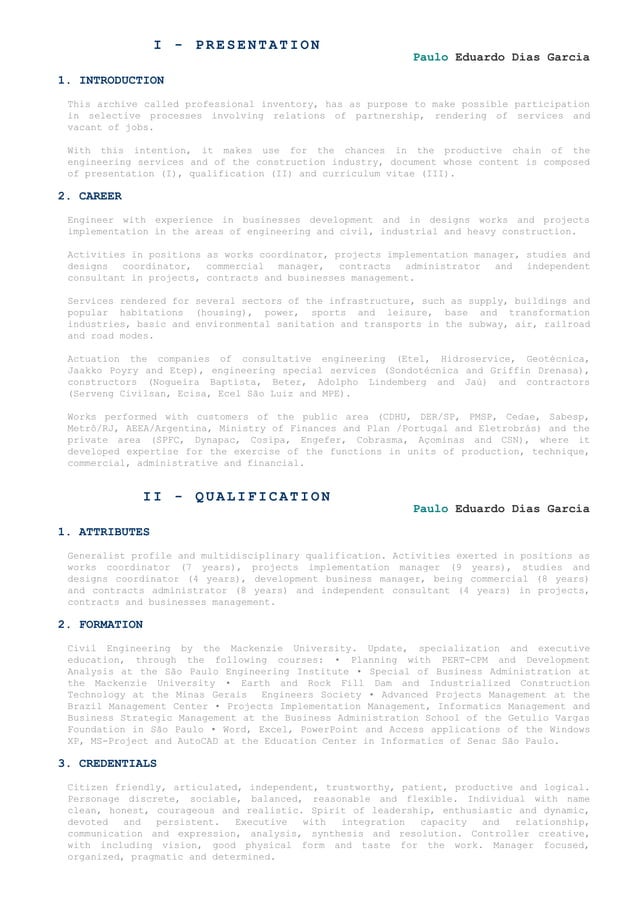 My Professional Inventory | PDF