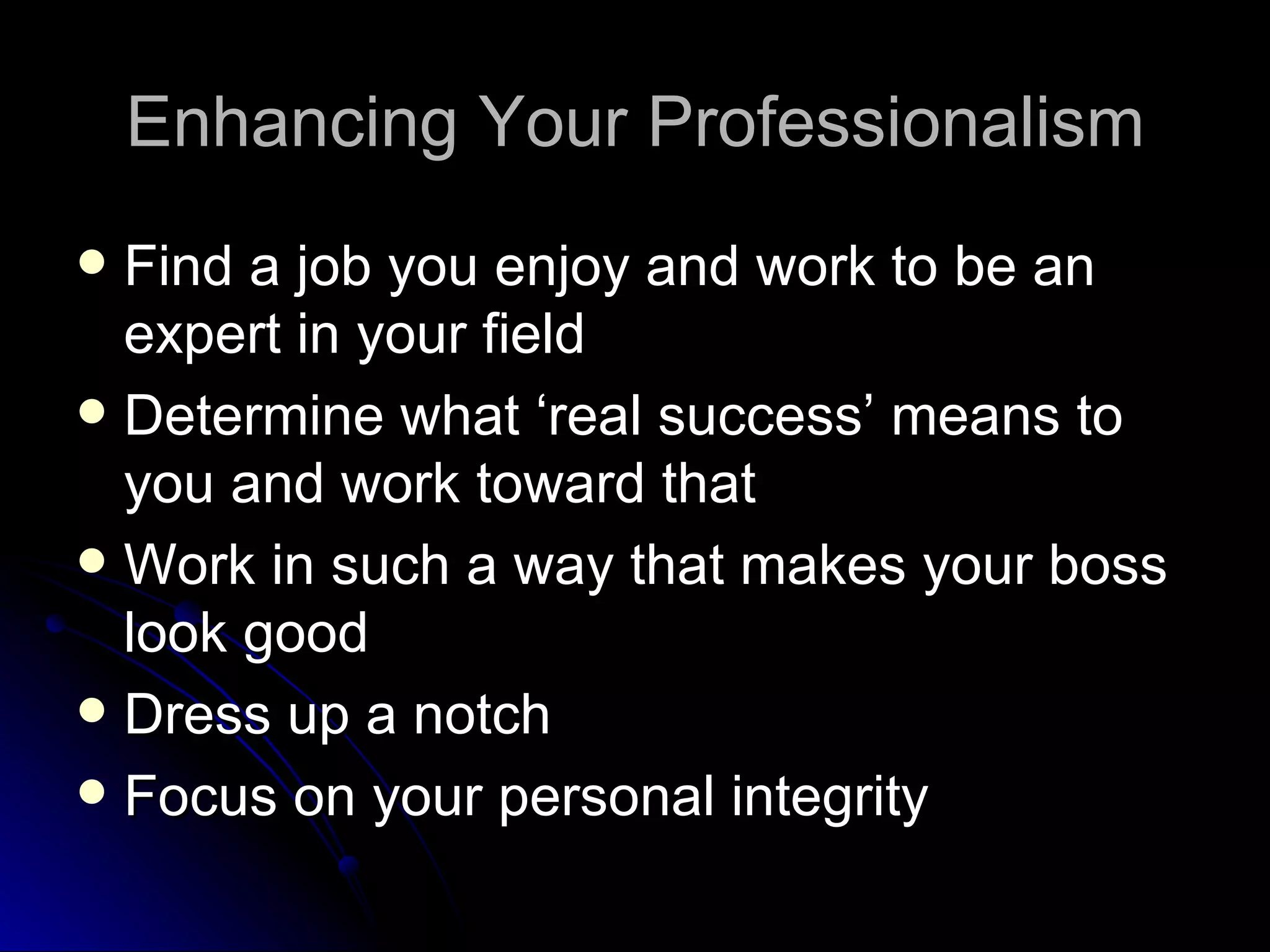 Professionalism | PPT