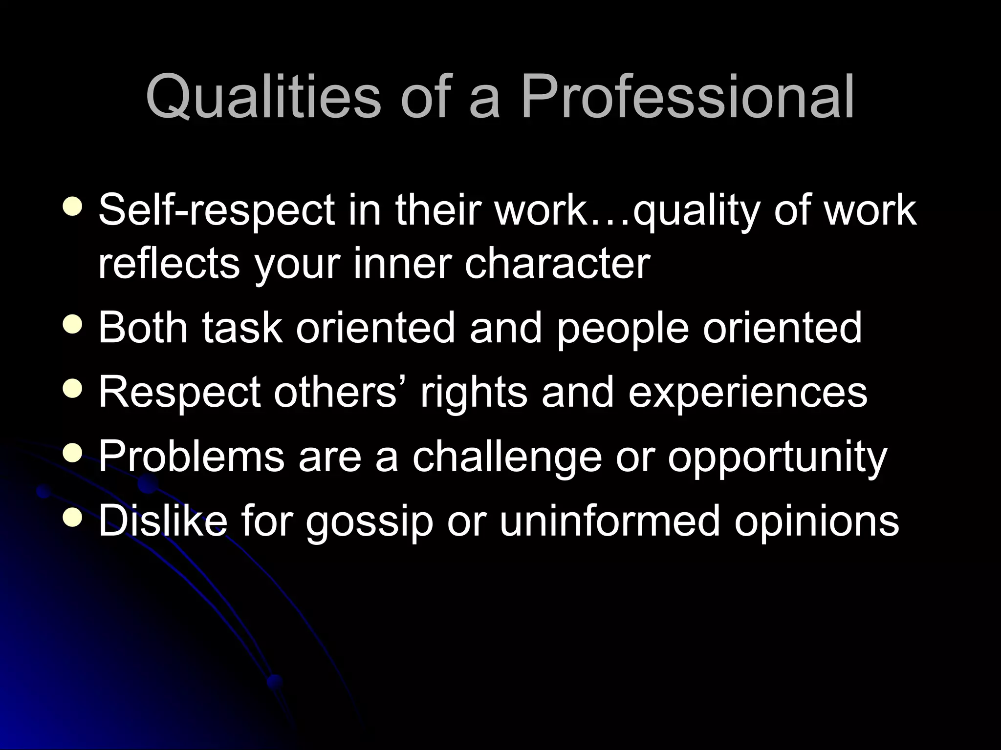 Professionalism | PPT