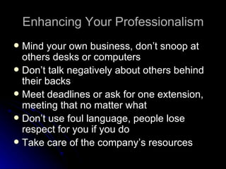 Professionalism | PPT