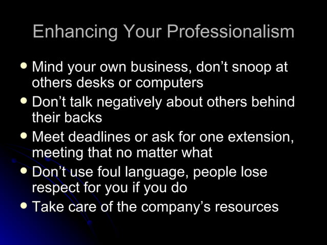 Professionalism | PPT