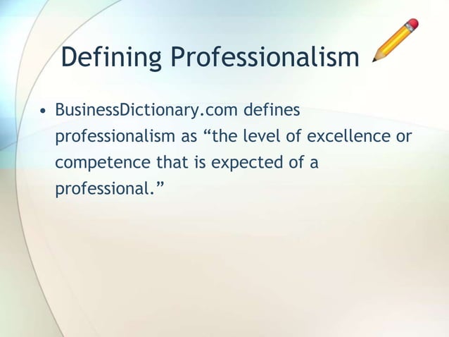 Professionalism | PPTX