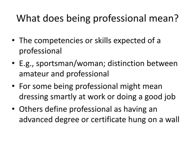 Professionalism.ppt