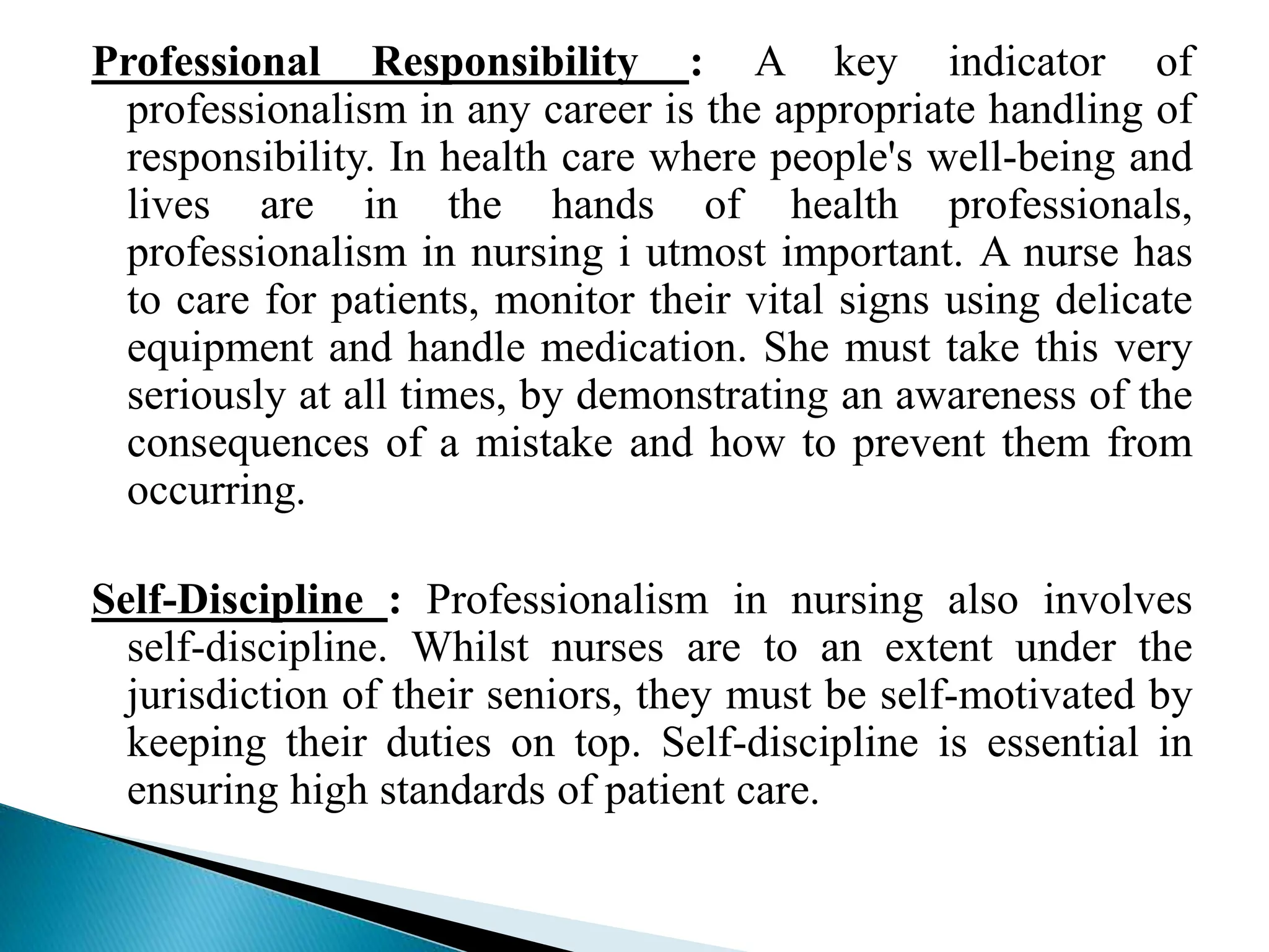 Professionalism Unit I in Nursing | PPTX