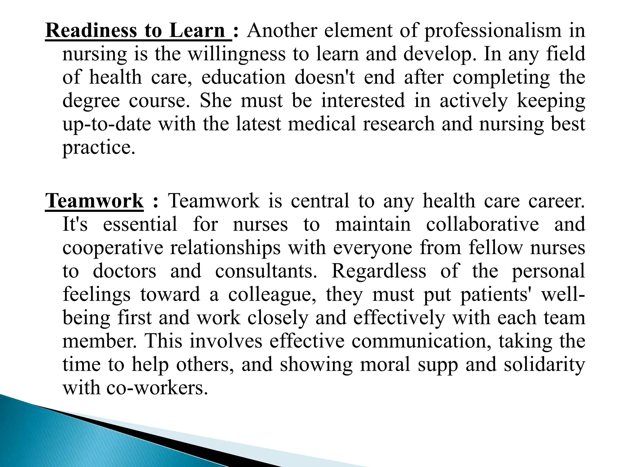 Professionalism Unit I in Nursing | PPTX