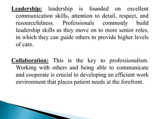Professionalism Unit I in Nursing | PPTX
