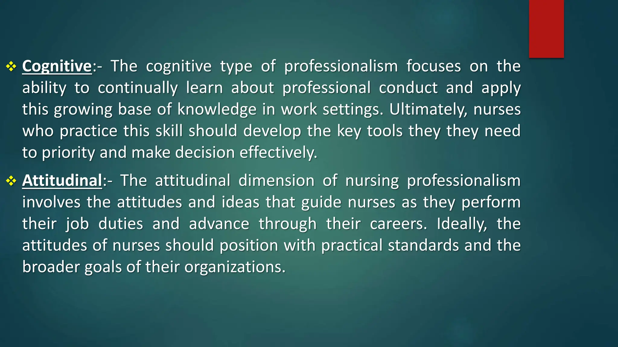 Professionalism in the nursing profession | PPTX
