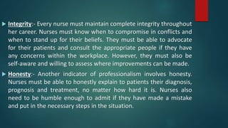 Professionalism in the nursing profession | PPTX